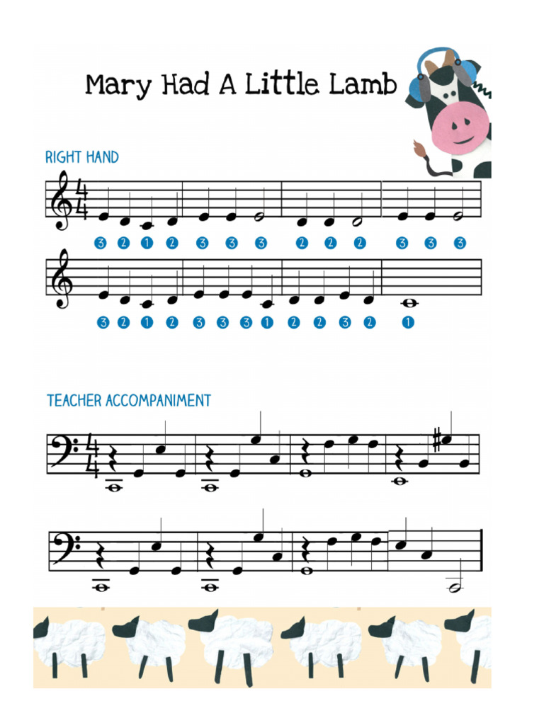 Mary Had A Little Lamb, Easy | PDF