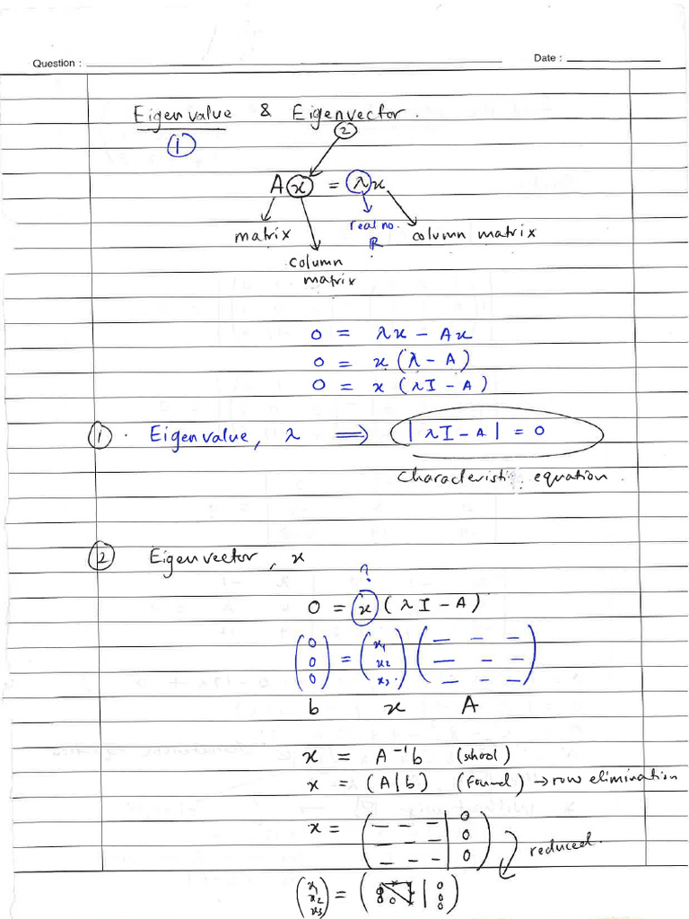 Eigenvalue Eigenvector - Handwritten | PDF