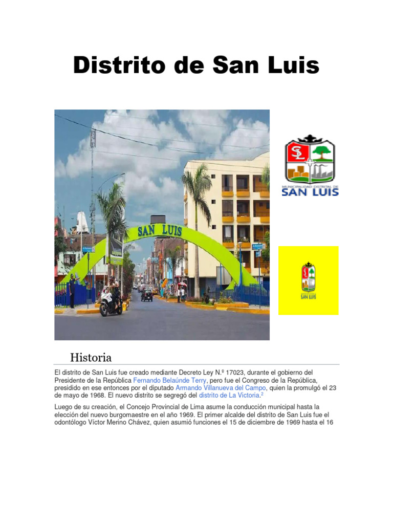 Distrito de San Luis | PDF