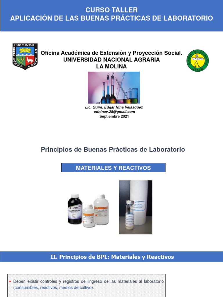 Presentación Del Curso BPL Parte 2 - EDGAR NINA - PRESENTACION | PDF | Calidad (comercial ...