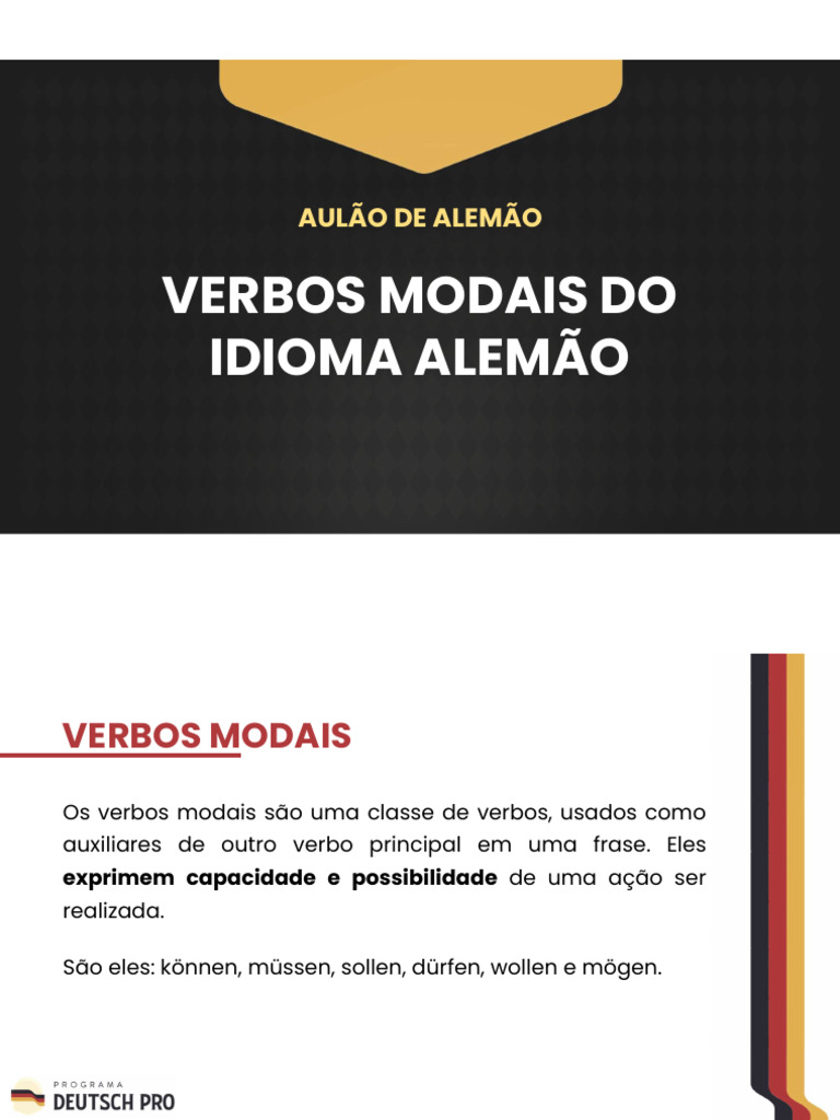 Verbos Modais em Alemão: Guia Completo | PDF | Verbo