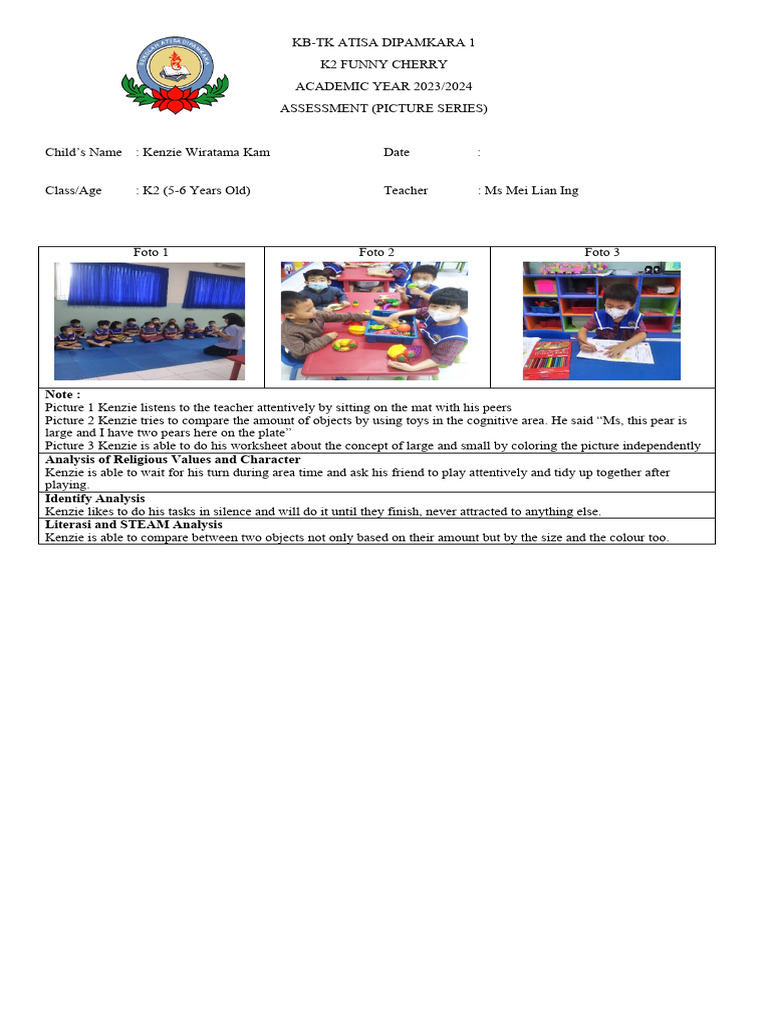 K2 Assessment Overview 2023/2024 | PDF