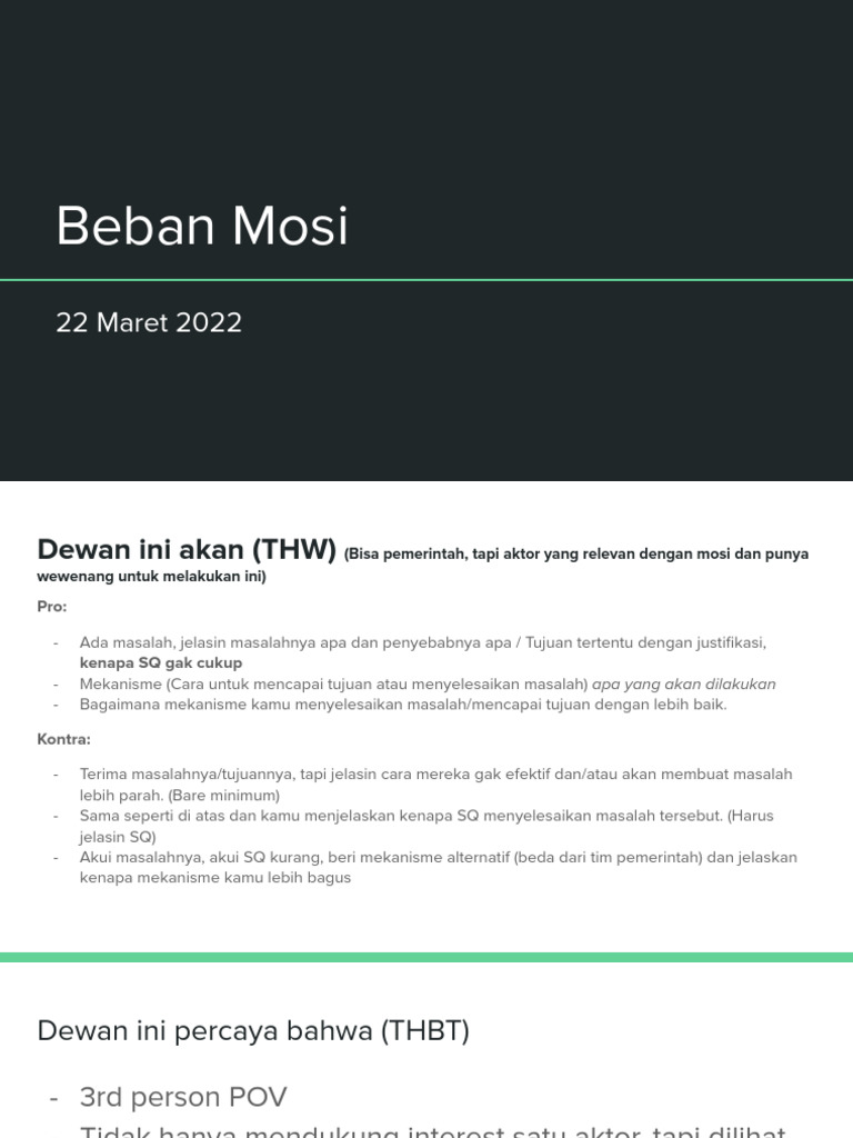 Beban Mosi | PDF