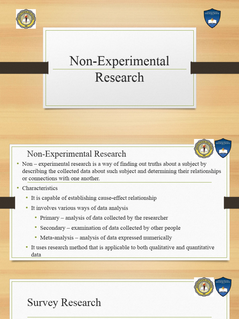Understanding Non-Experimental Research | PDF | Survey Methodology ...
