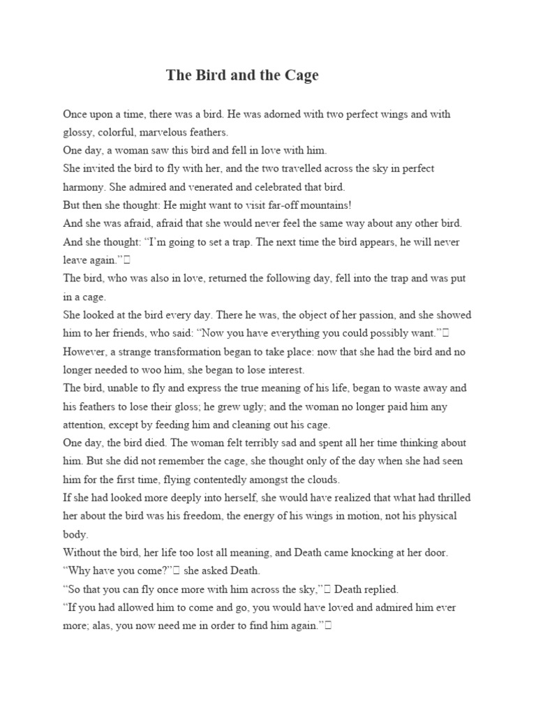 The Bird's Freedom and Its Cost | PDF | General Fiction