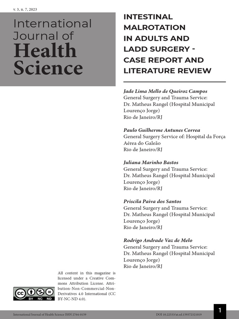 Intestinal Malrotation in Adults and Lad | PDF | Clinical Medicine ...