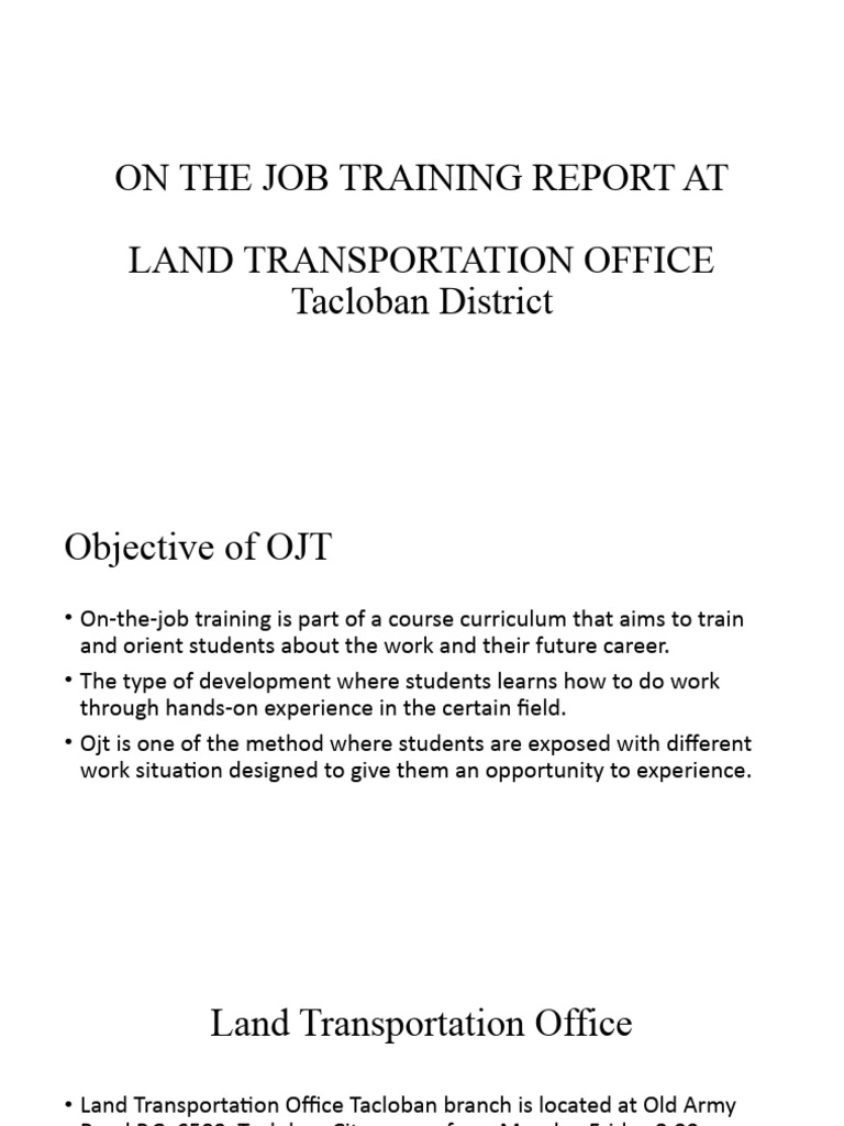Lto Ojt Talk | PDF