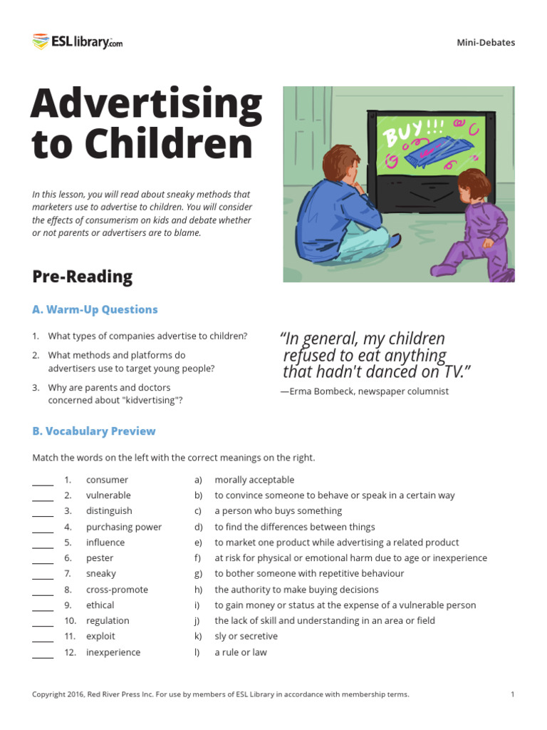 73 Advertising-to-Children Can | PDF | Advertising | Marketing