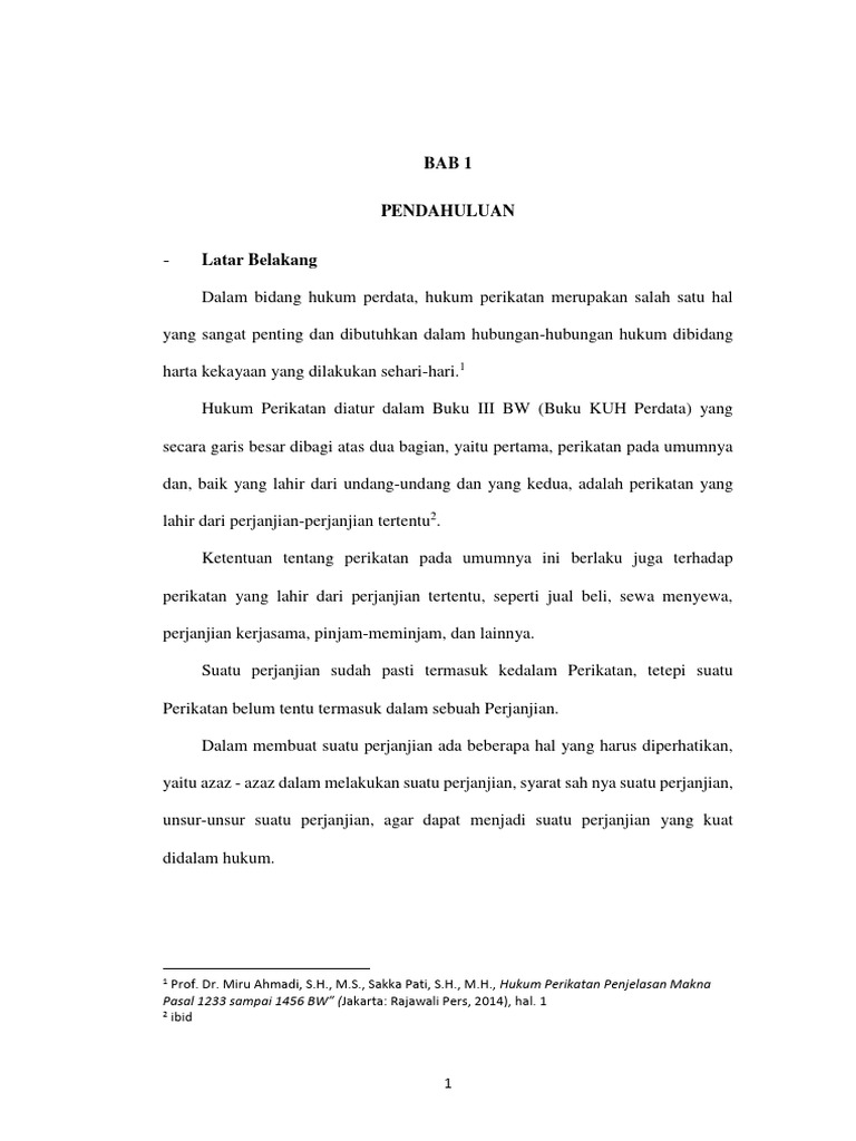 Makalah Hukum Perikatan | PDF