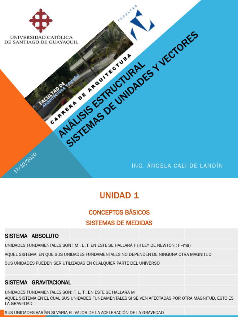 Sistema de Unidades y Vectores | PDF | Vector Euclidiano | Velocidad