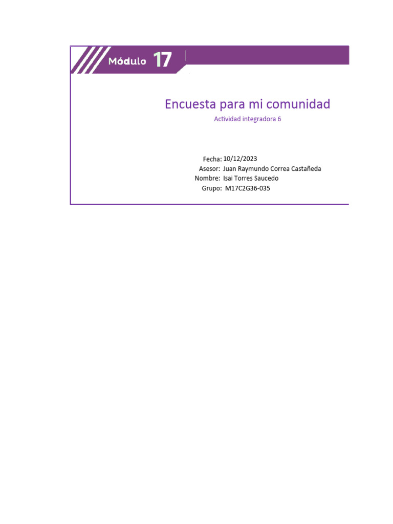 Actividad Integradora 6 Módulo 17 Prepa en Línea SEP | PDF