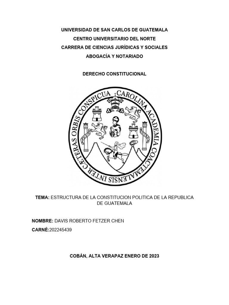 Estructura de La CPRG | PDF | Judicaturas | Ciencias Políticas