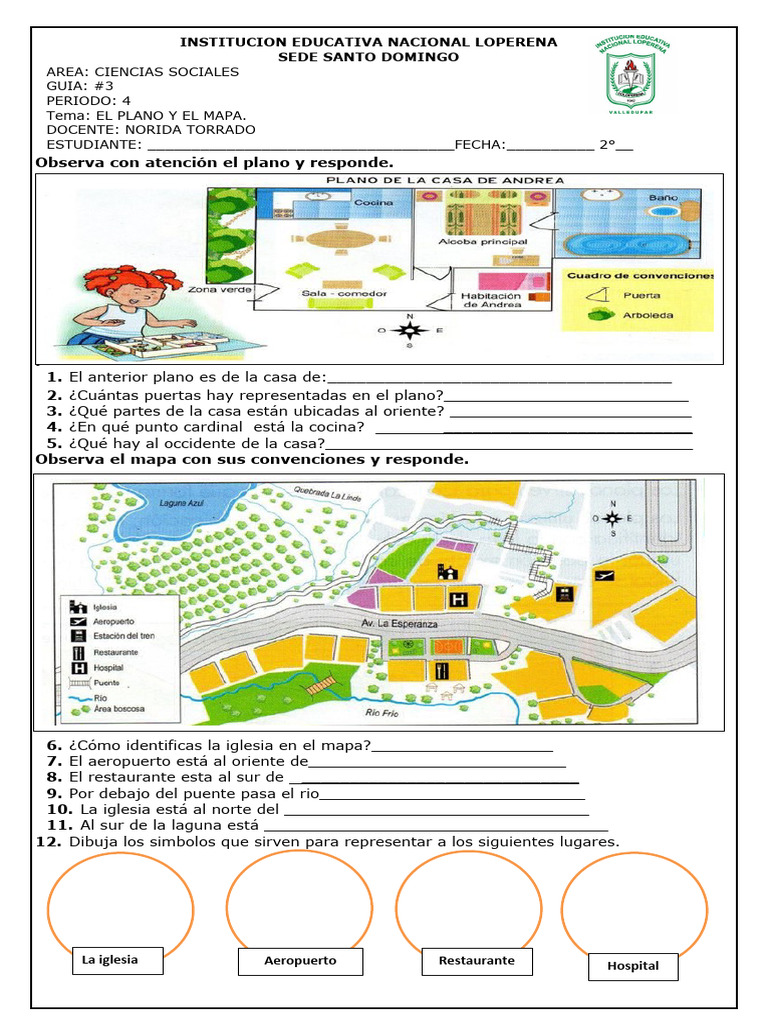 Actividades sobre Planos y Mapas para Niños | PDF