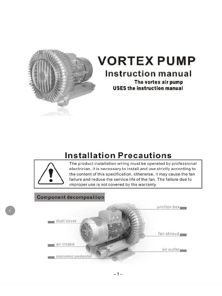 Instruction ManualRing Blower | PDF
