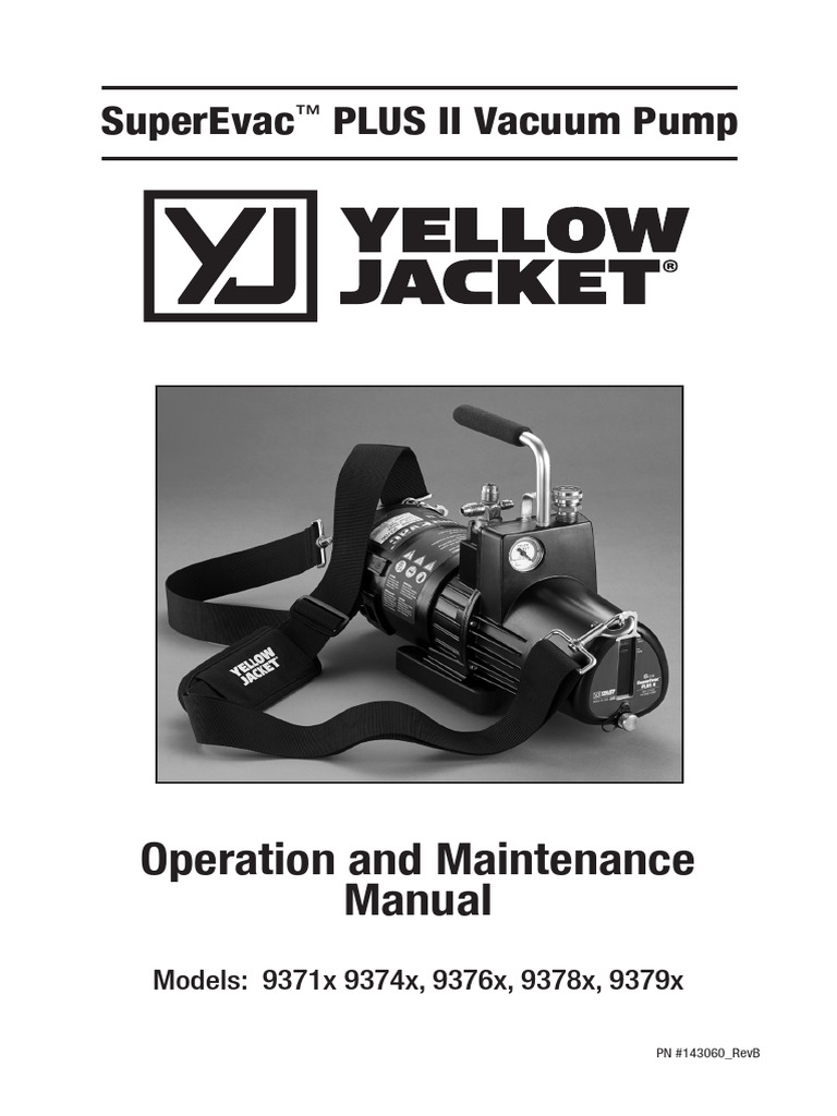 Superevac Plus II Manual Revb English 2021-1-25 | PDF