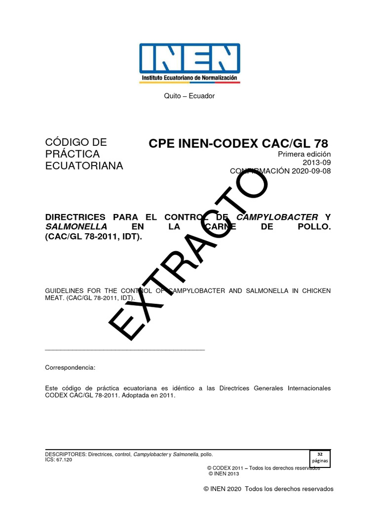Cpe Inen Codex Cac GL 78 C | PDF