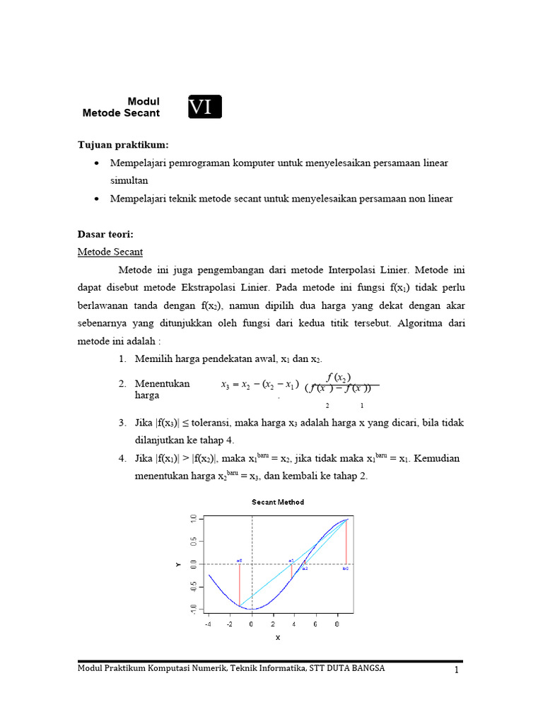 Materi 9 Metode Secant Program C++ | PDF