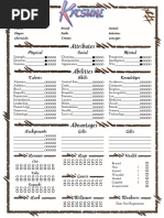 Deadlands - Character Sheet (Fillable 2) | PDF