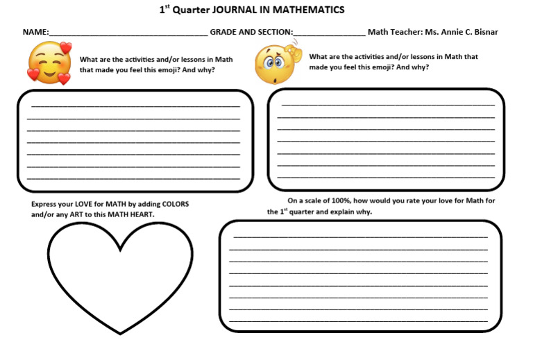 Journal in Math 1st Quarter | PDF | Mathematics | Science