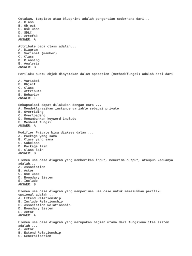Soal PBO Aiken Format | PDF