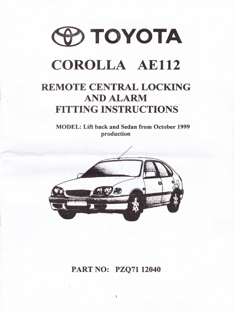 Toyota PZQ71 12040 | PDF