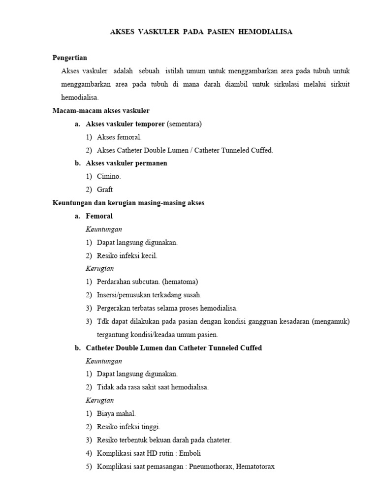 Akses Vaskuler | PDF