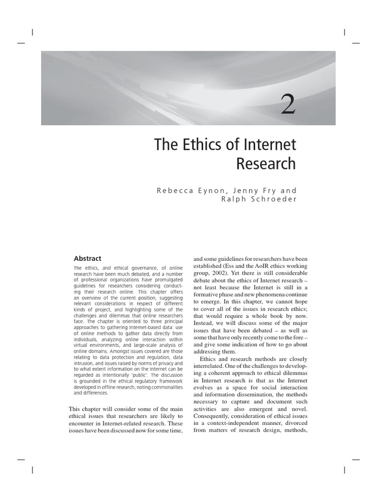Ethics in Internet Research Explained | PDF | Institutional Review ...