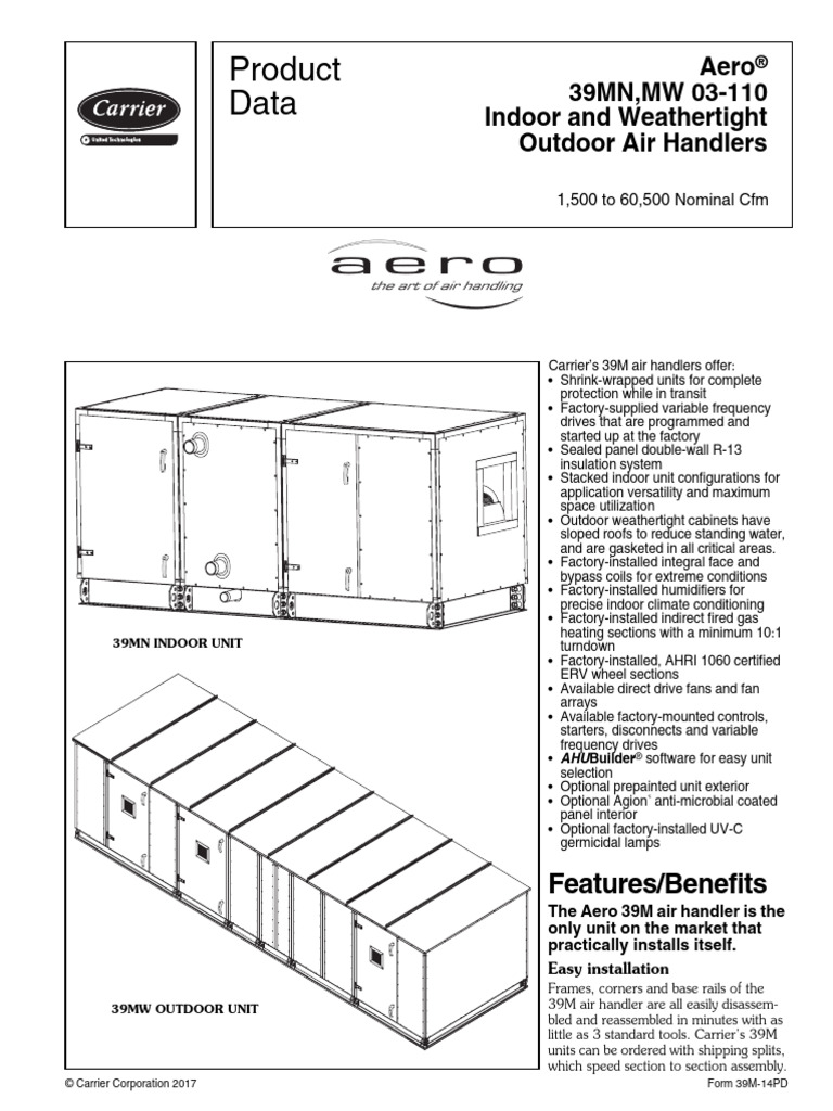 Carrier - 39M-14PD | PDF | Manufactured Goods | Physical Quantities