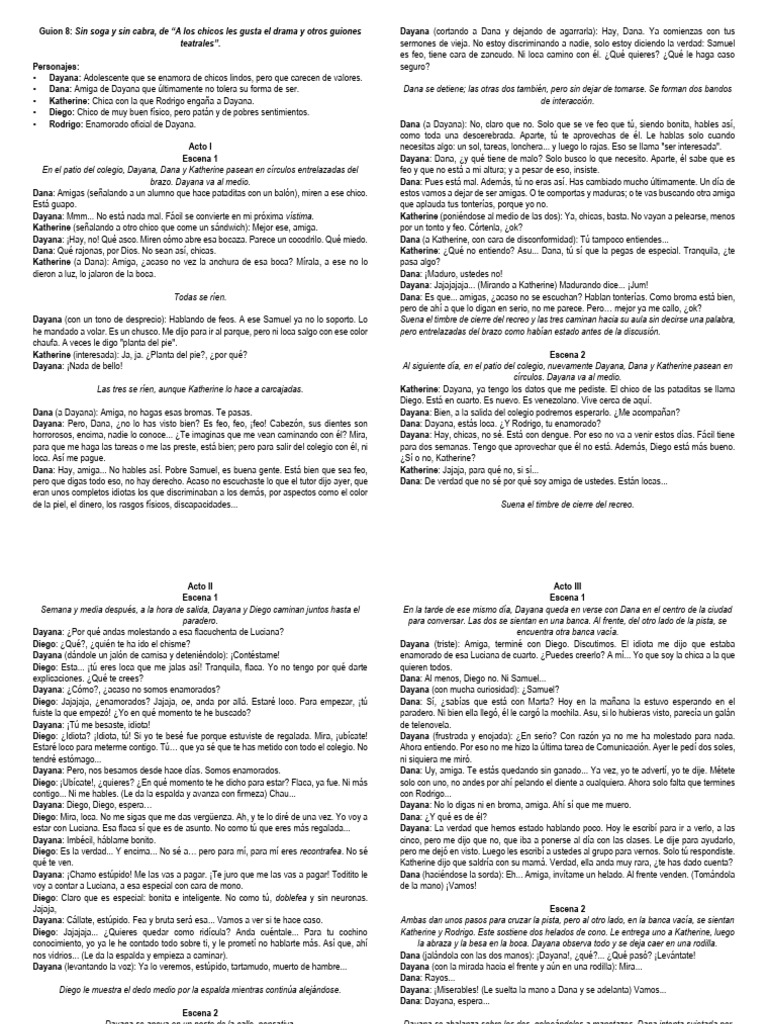 Guion 8-El Culebrón de Dayana | PDF