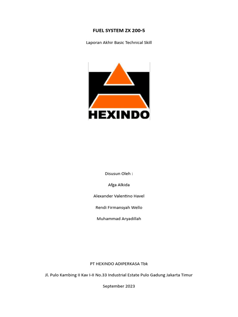 FUEL SYSTEM Excavator | PDF