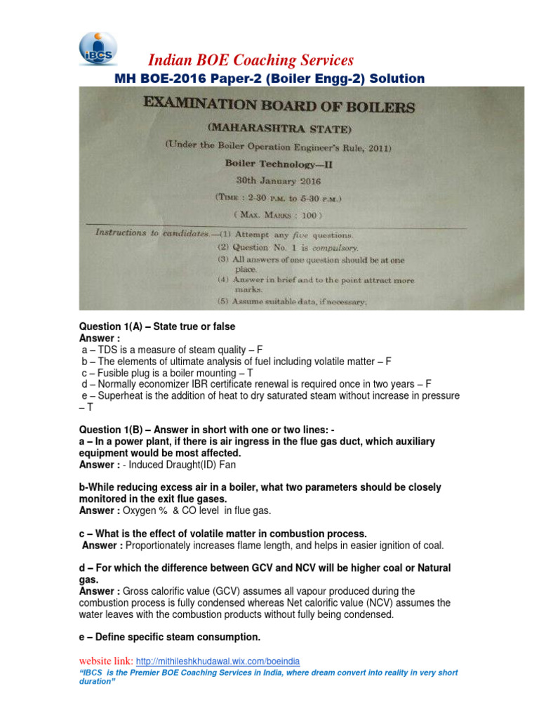 MH BOE 2016 Paper 2 Solution | PDF | Technology & Engineering