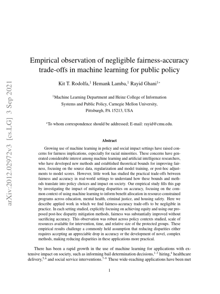 Fair Accurate Tradeoff | PDF