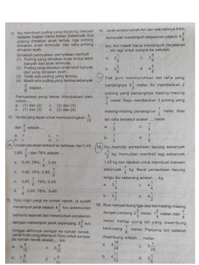 Bilangan Rasional | PDF