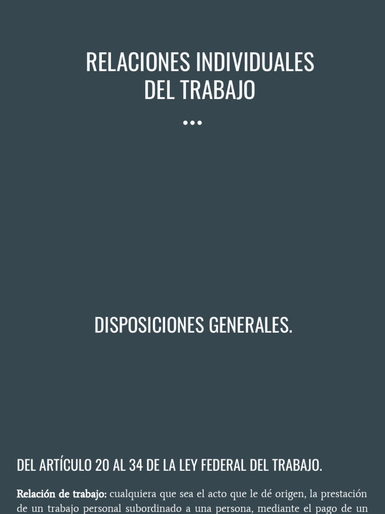 Relaciones Individuales Del Trabajo | Descargar gratis PDF | Derecho laboral | Daños y perjuicios