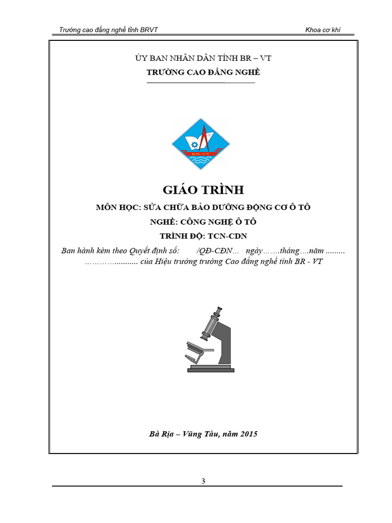 Tailieuxanh Giao Trinh Sua Chua Bao Duong Dong Co o To 9693 | PDF