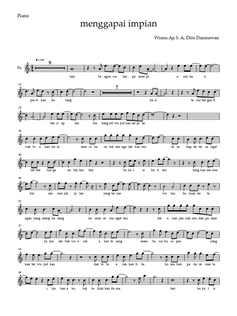 Partitur Musik - Kelompok 2 | PDF