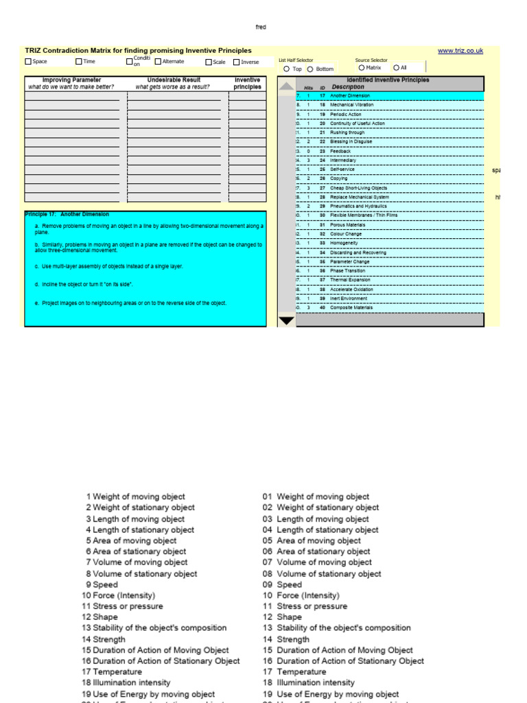 Triz Interactive Contradiction Matrix 2016 | PDF | Thermal Expansion ...