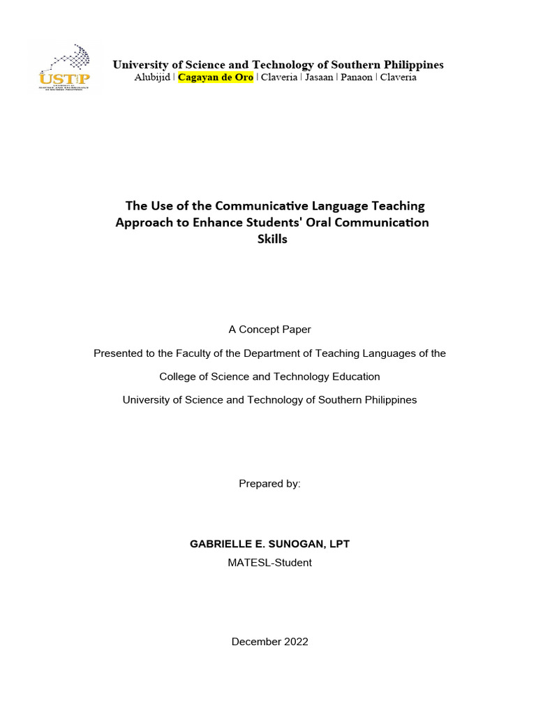 For Concept Paper Presentation | PDF