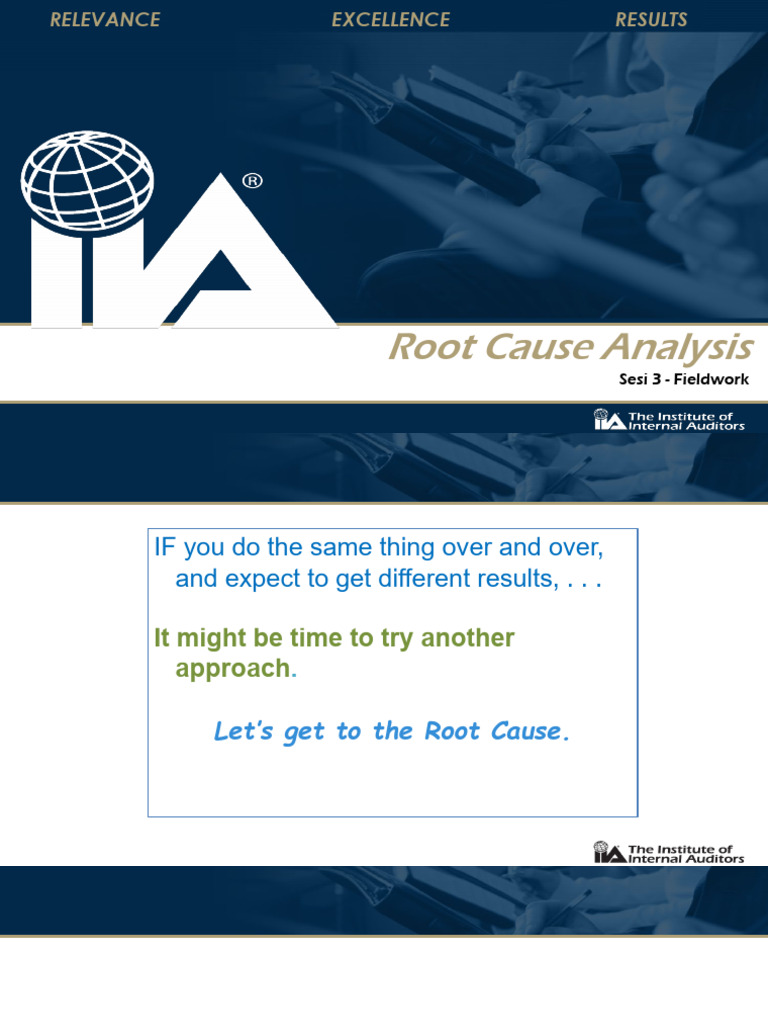 Root Cause Analysis - Day 2 - IIA Indonesia | PDF | Causality | Audit