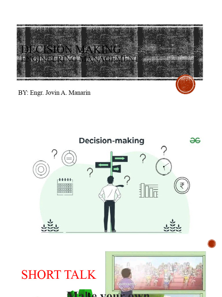 DECISION MAKING Engineering Management WEEK 3 | PDF | Career & Growth | Business