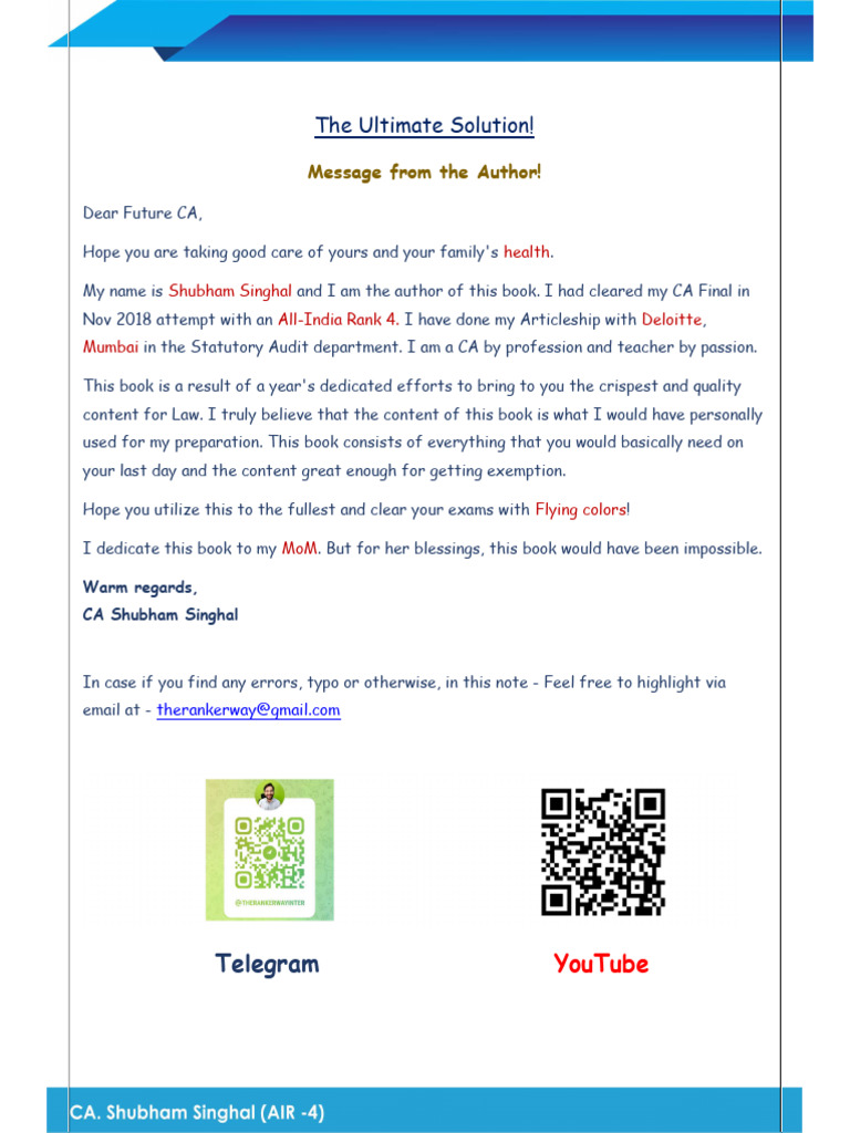 The Ultimate Solution Summary Book Nov'23 | PDF | Securities (Finance ...