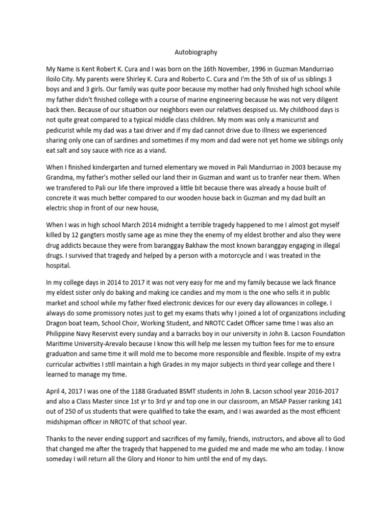 Kents Autobiography | PDF Kents Autobiography | PDF