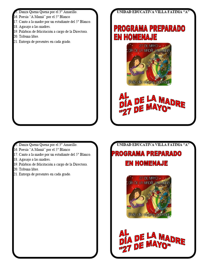 Programa Día Del Estudiante | PDF
