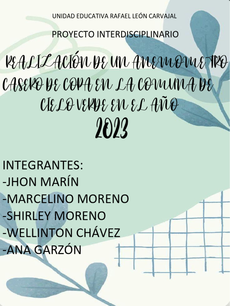 Caratula Proyecto Interdisciplinario | PDF