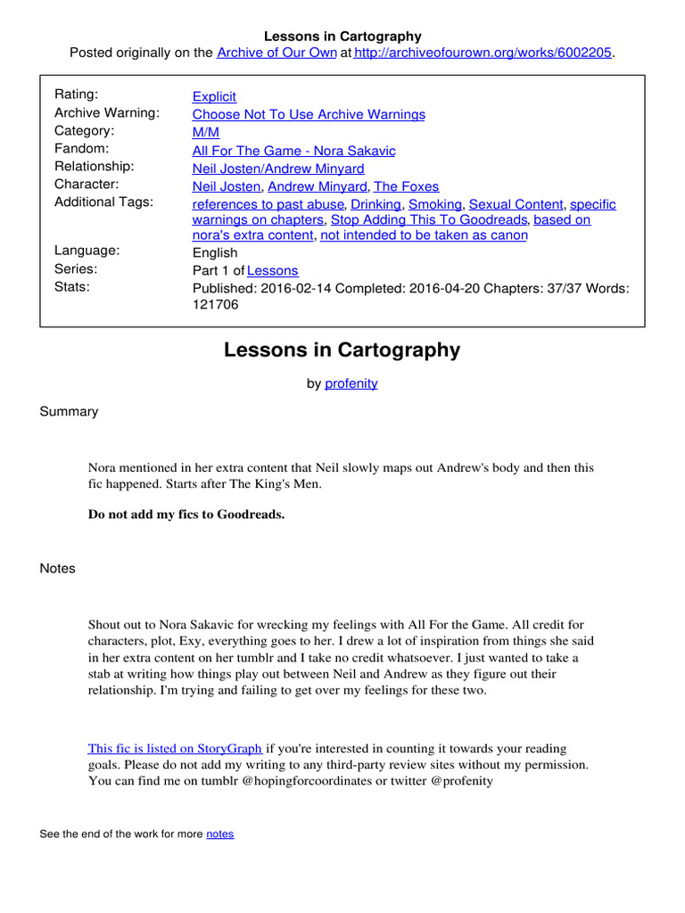 Lessons in Cartography | PDF | Foot | Mouth