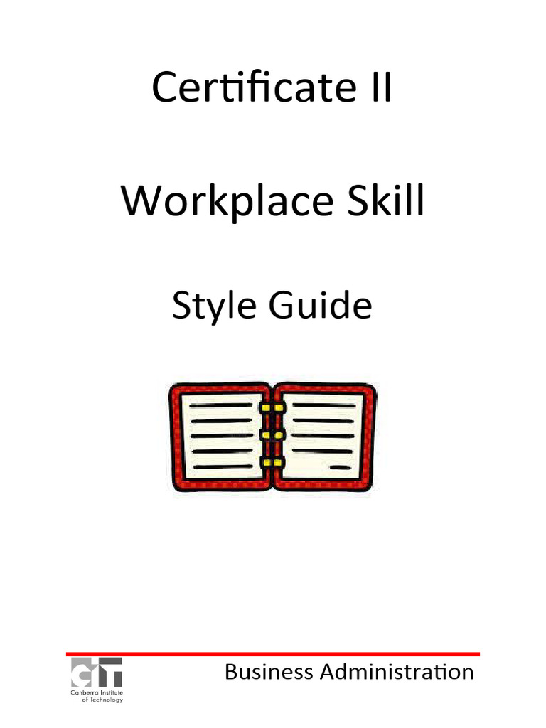 Cert II Workplace Skills Style Guide - 19 Oct 21 | PDF