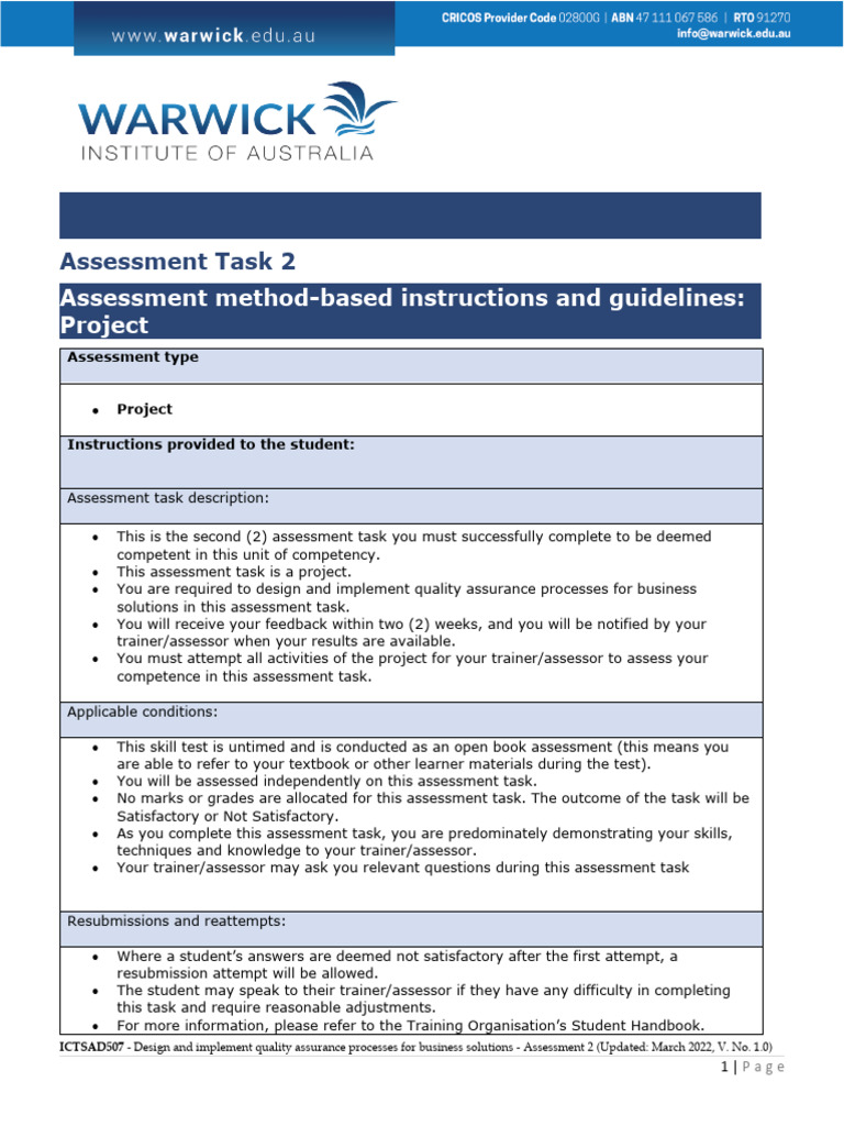 ICTSAD507 - Assessment Task 2 | PDF