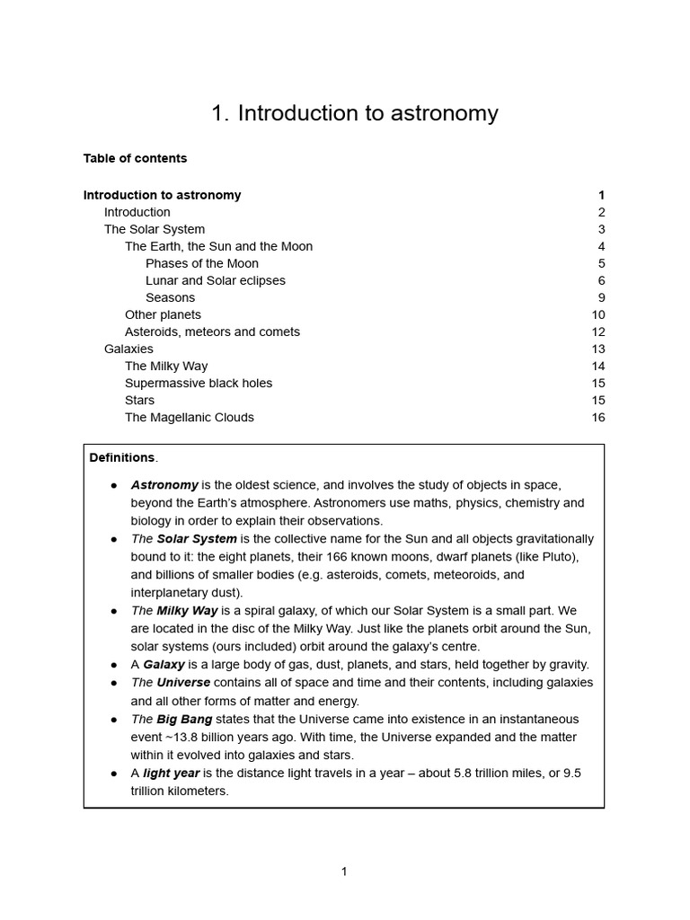 Introduction To Astronomy | PDF