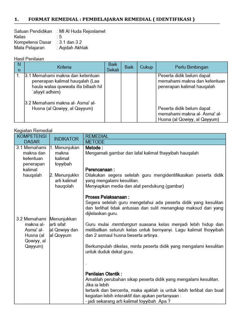 Pengayaan Dan Remedial | PDF