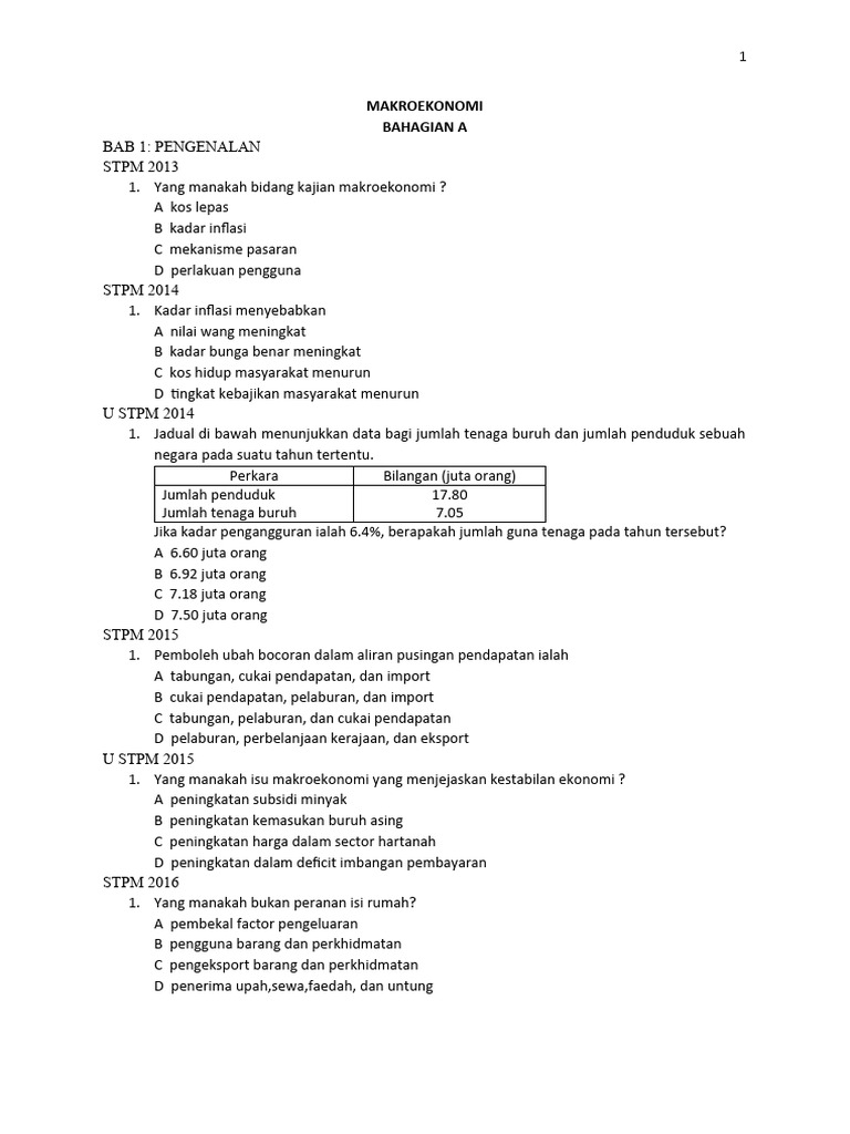 Soalan Aneka Pilihan | PDF